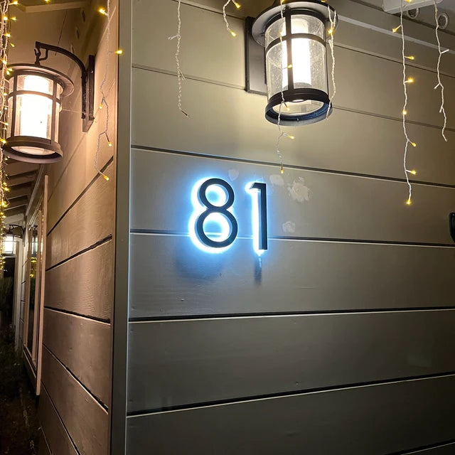 Fluorescent House Numbers